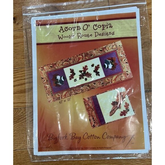 Bigfork Bay Cotton Company | Art | Quilt Pattern Acorn O Copia Woolin ...